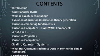Quantum computing COMPLETE LECTURE | PPTX