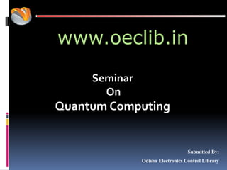 Quantum Computing ppt | PPTX