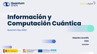 Quantum Computing Master Class 2024 (Quantum Day) | PDF