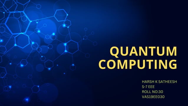 Quantum Computing Seminar Presenatation(Simple format) | PPT
