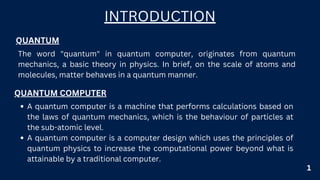 Quantum Computing Seminar Presenatation(Simple format) | PPT