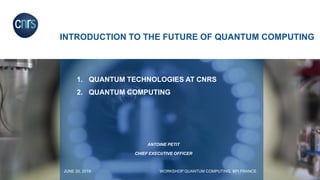 Quantum computing software and hardware: the CNRS approach | PDF | Technology Industry | Industries