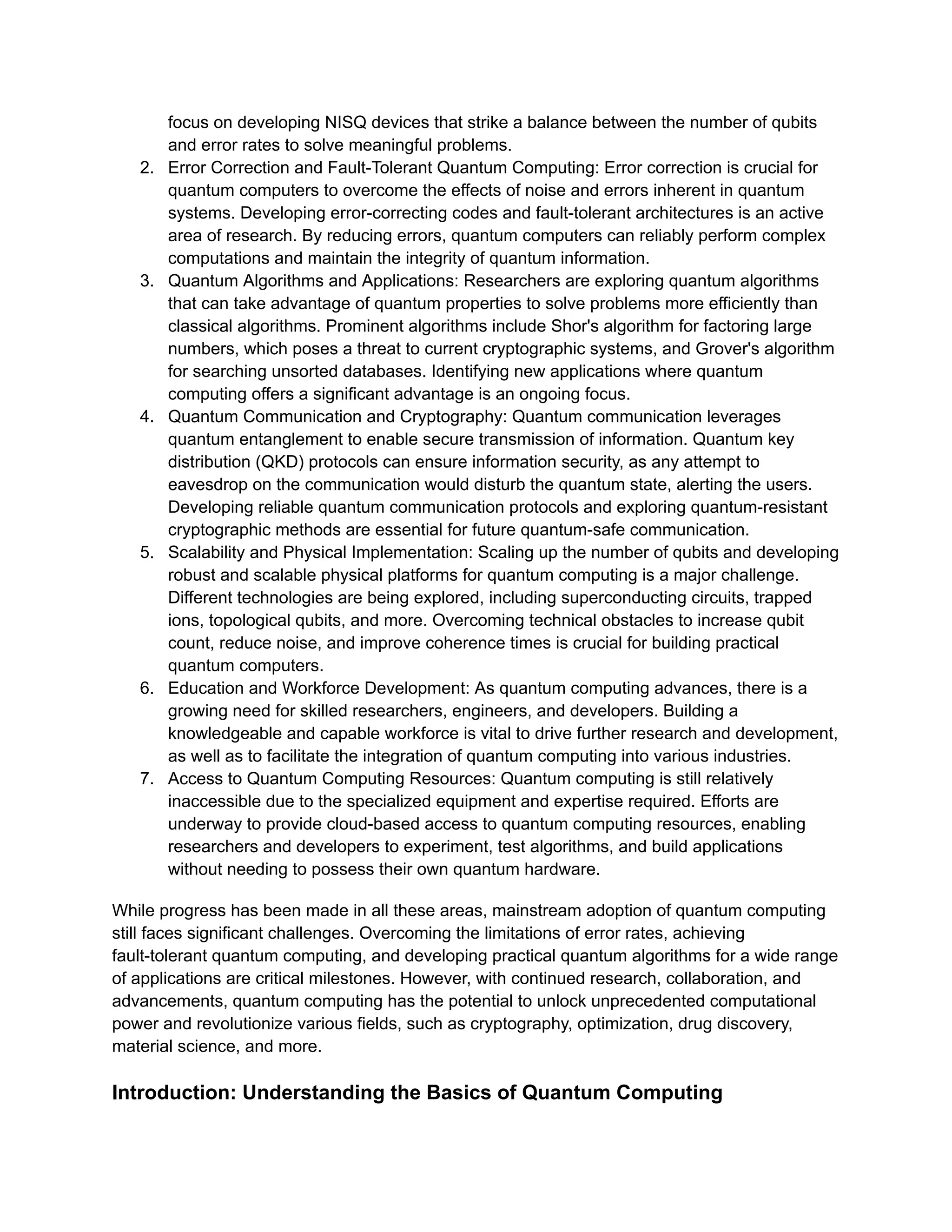 Quantum Computing: Unleashing the Power of Quantum Mechanics | PDF