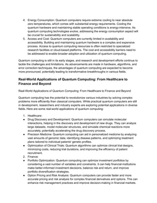 Quantum Computing: Unleashing the Power of Quantum Mechanics | PDF