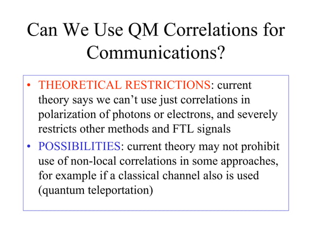 Quantum Correlations Ppt