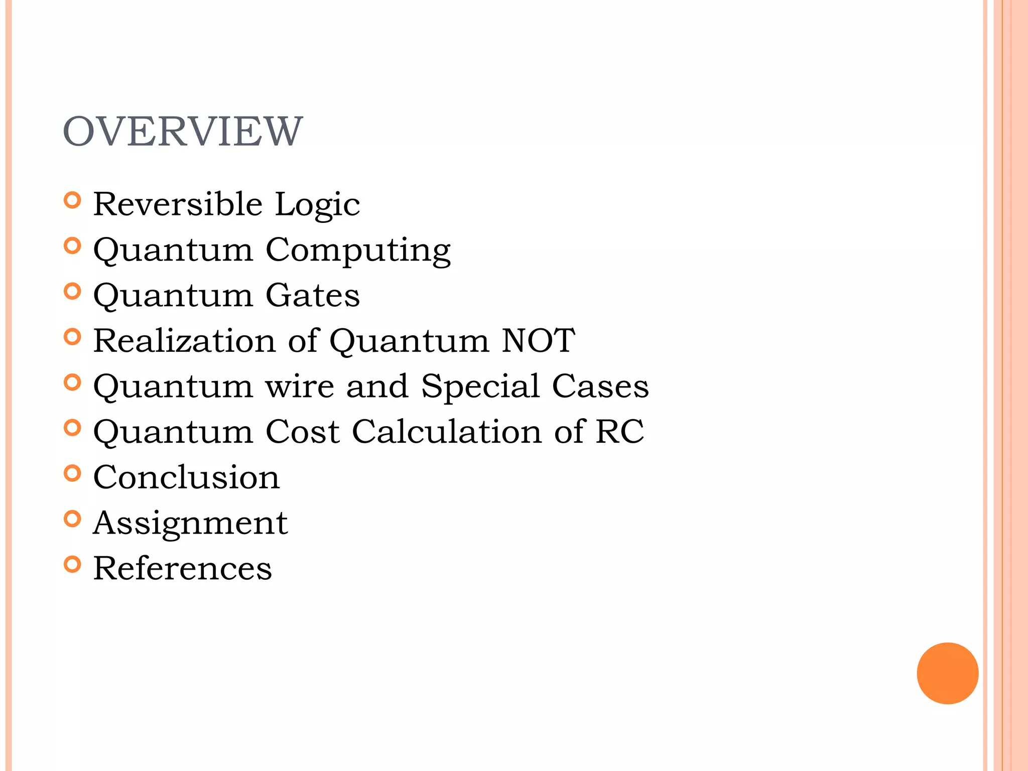 Quantum Cost Calculation Of Reversible Circuit Ppt