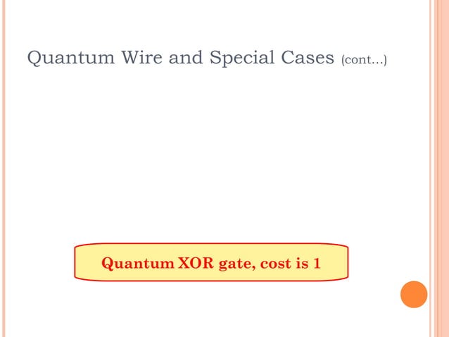 Quantum Cost Calculation Of Reversible Circuit Ppt