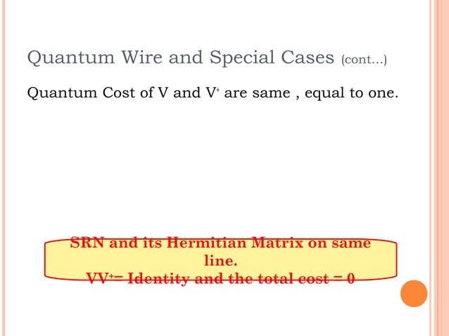 Quantum Cost Calculation Of Reversible Circuit Ppt Programming Languages Computing
