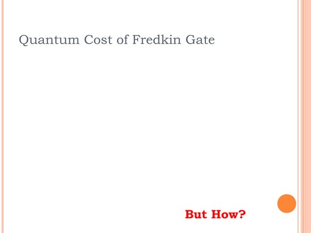 Quantum Cost Calculation Of Reversible Circuit Ppt Programming Languages Computing