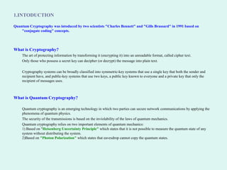 Quantum cryptography a modern cryptographic security | PPT