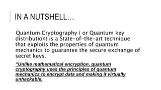 Quantum Cryptography | PPTX | Physics | Science
