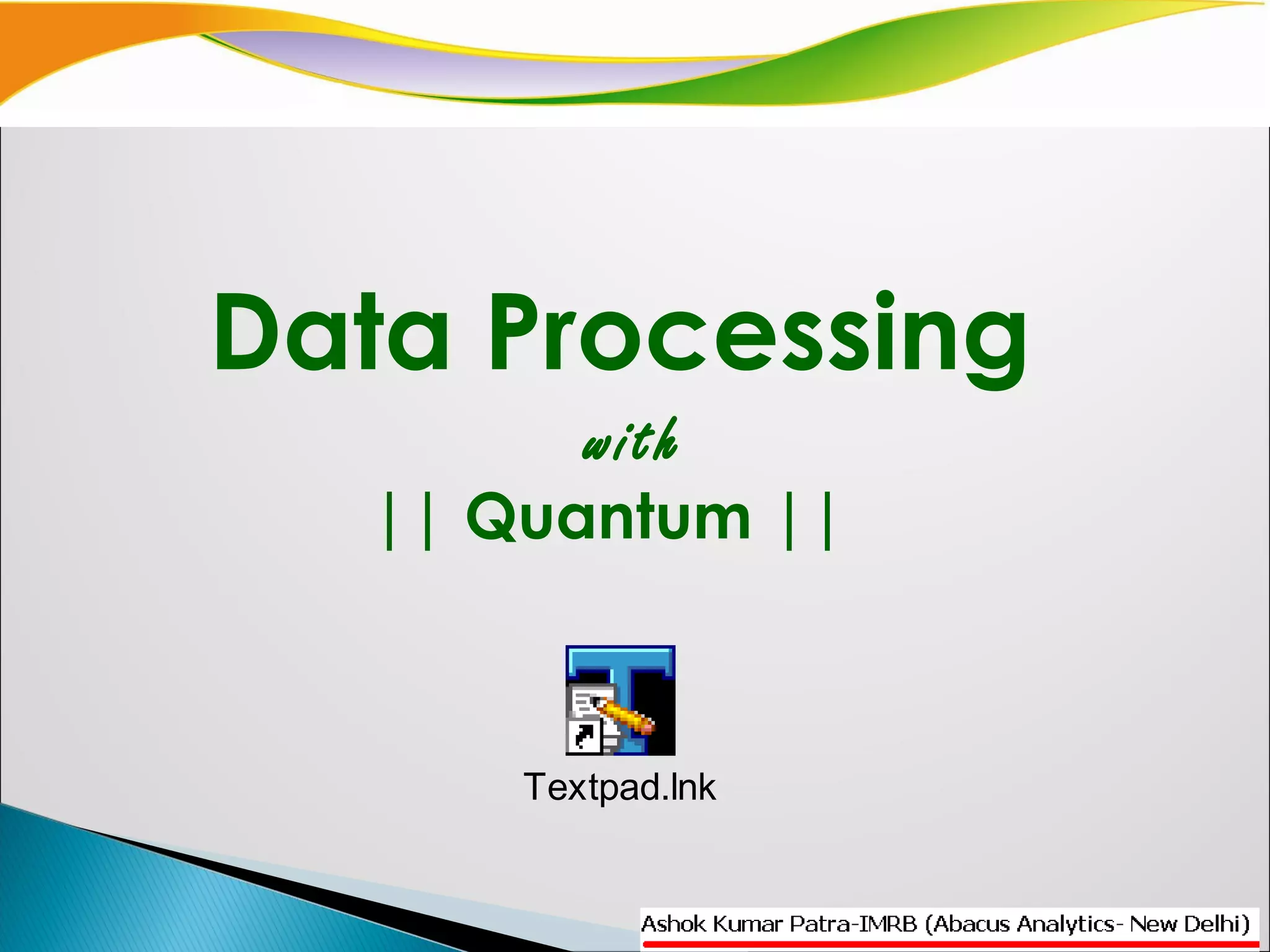 Quantum data processing | PPT