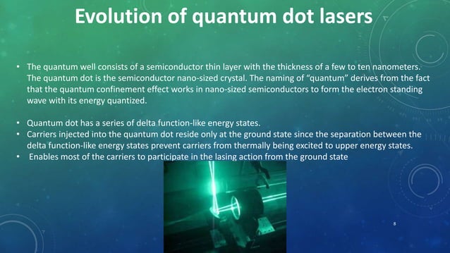 Quantum dot laser | PPTX | Chemistry | Science