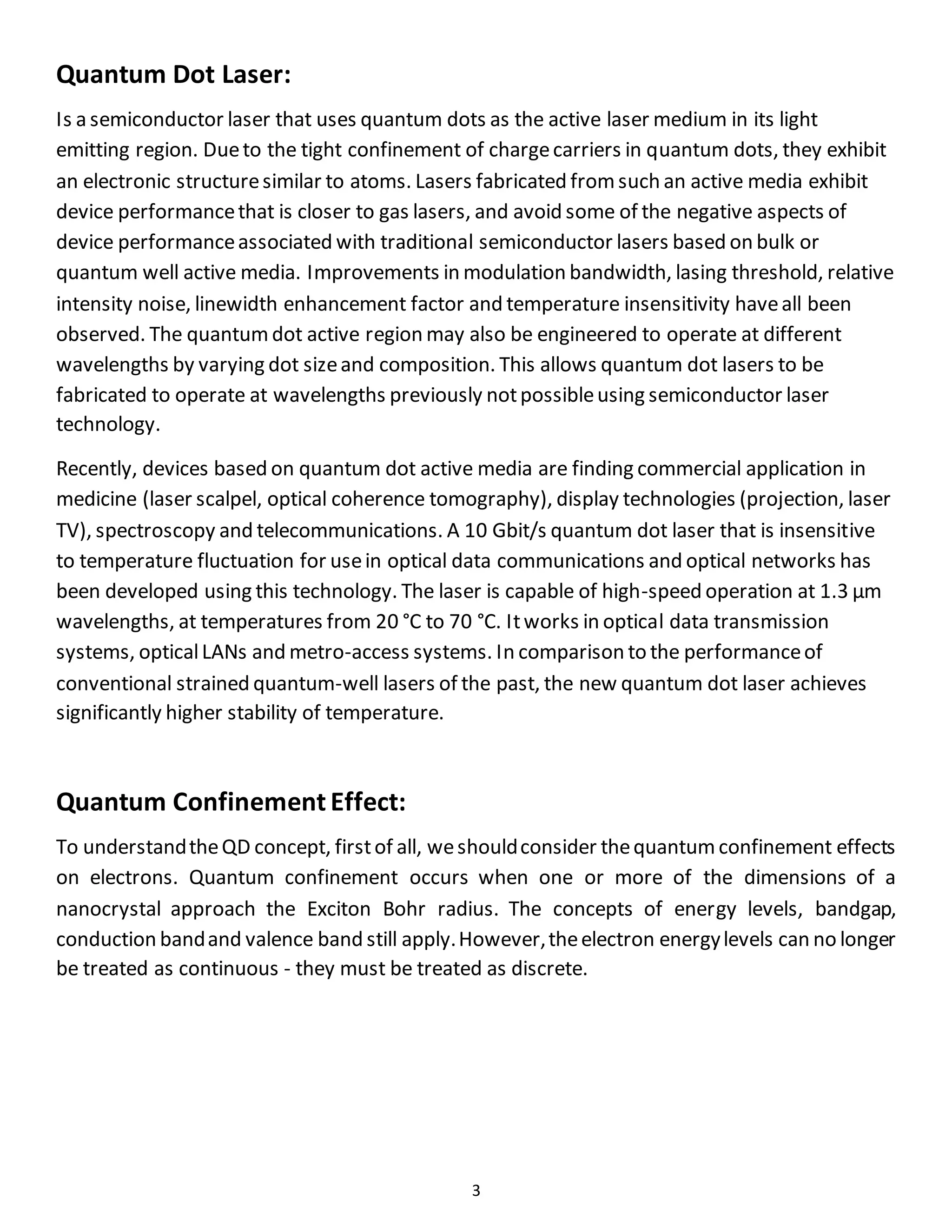 Quantum dot laser | DOCX