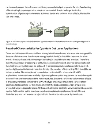 Quantum dot laser | DOCX | Chemistry | Science