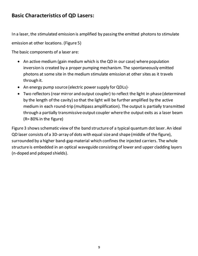 Quantum dot laser | DOCX | Chemistry | Science