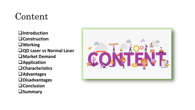 Quantum dot laser | PPTX | Physics | Science