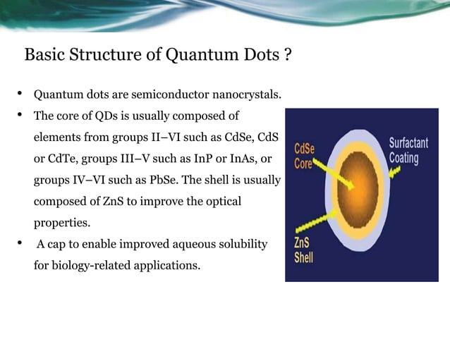Quantum dots and their applications | PPTX