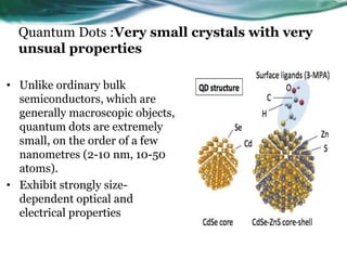 Quantum dots and their applications | PPTX