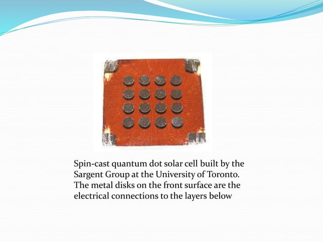 Quantum dot solar cell | PPTX