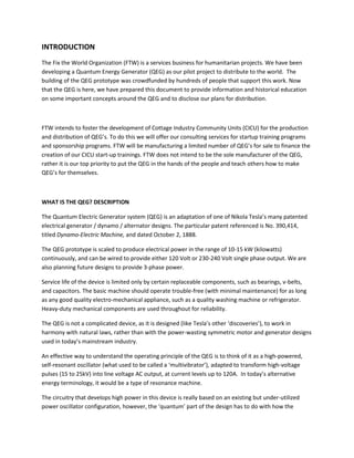 Quantum energy generator (qeg) new paradigm distribution guidelines | PDF