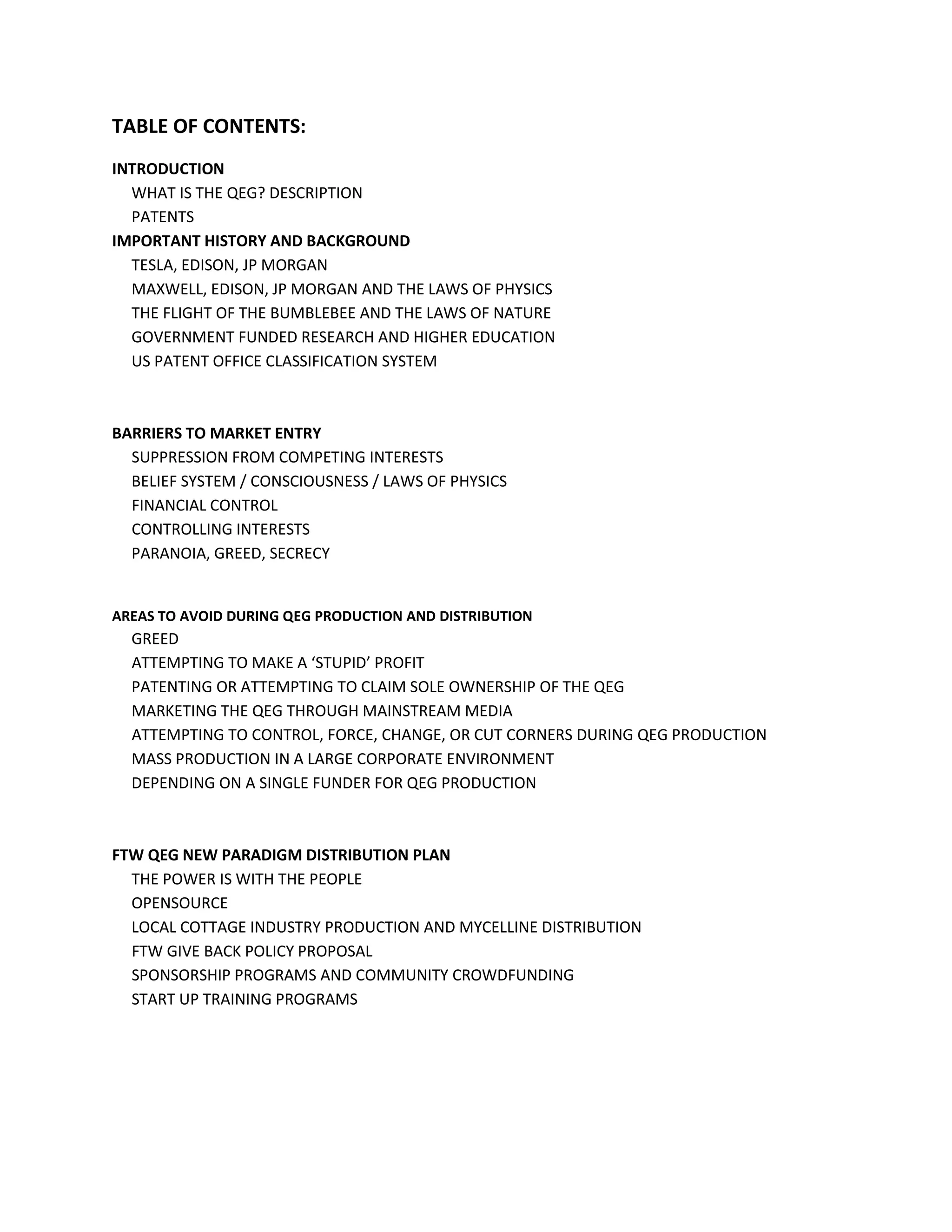 Quantum energy generator (qeg) new paradigm distribution guidelines | PDF