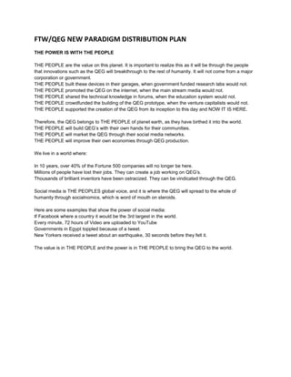 Quantum energy generator (qeg) new paradigm distribution guidelines | PDF