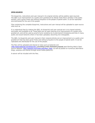 Quantum energy generator (qeg) new paradigm distribution guidelines | PDF