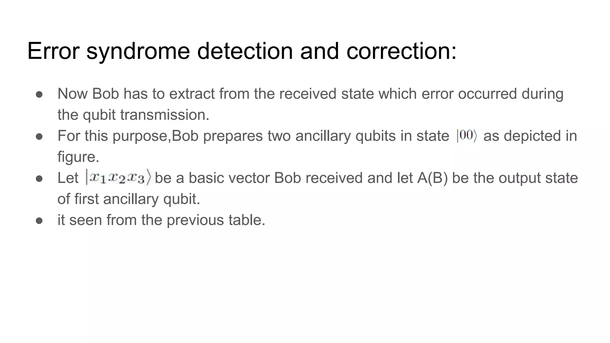 Quantum error correcting codes | PPTX