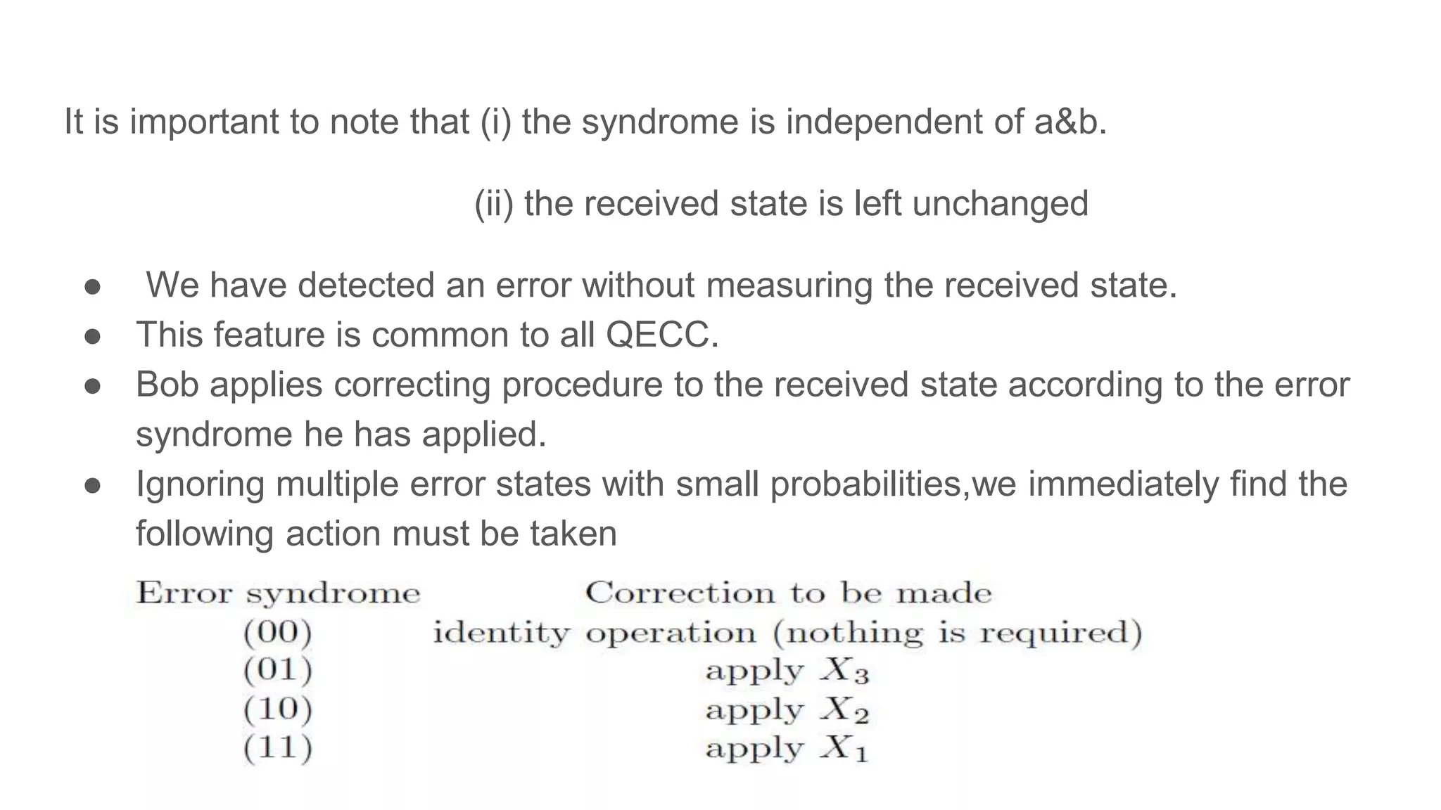 Quantum error correcting codes | PPTX