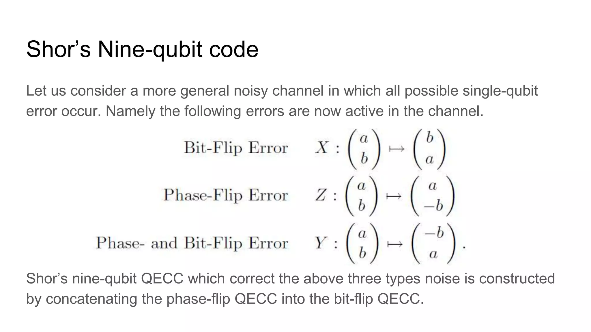 Quantum error correcting codes | PPTX