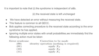 Quantum error correcting codes | PPTX