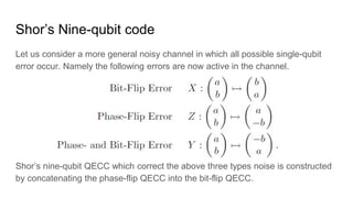 Quantum error correcting codes | PPTX