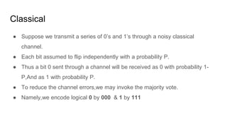 Quantum error correcting codes | PPTX