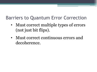 Quantum error correction | PPTX