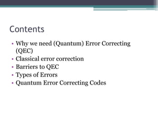 Quantum error correction | PPTX