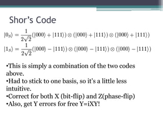 Quantum error correction | PPTX