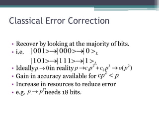 Quantum error correction | PPTX