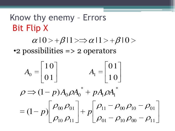 Quantum error correction