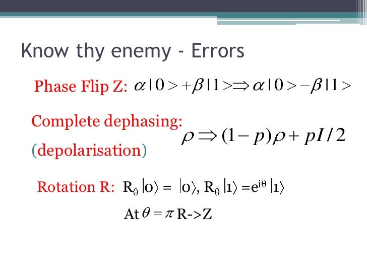 Quantum Error Correction