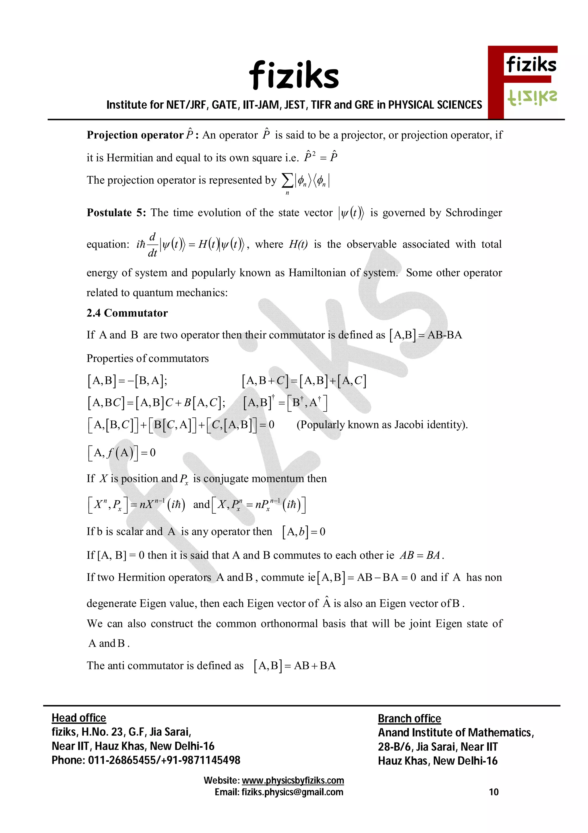 Quantum formula sheet | PDF