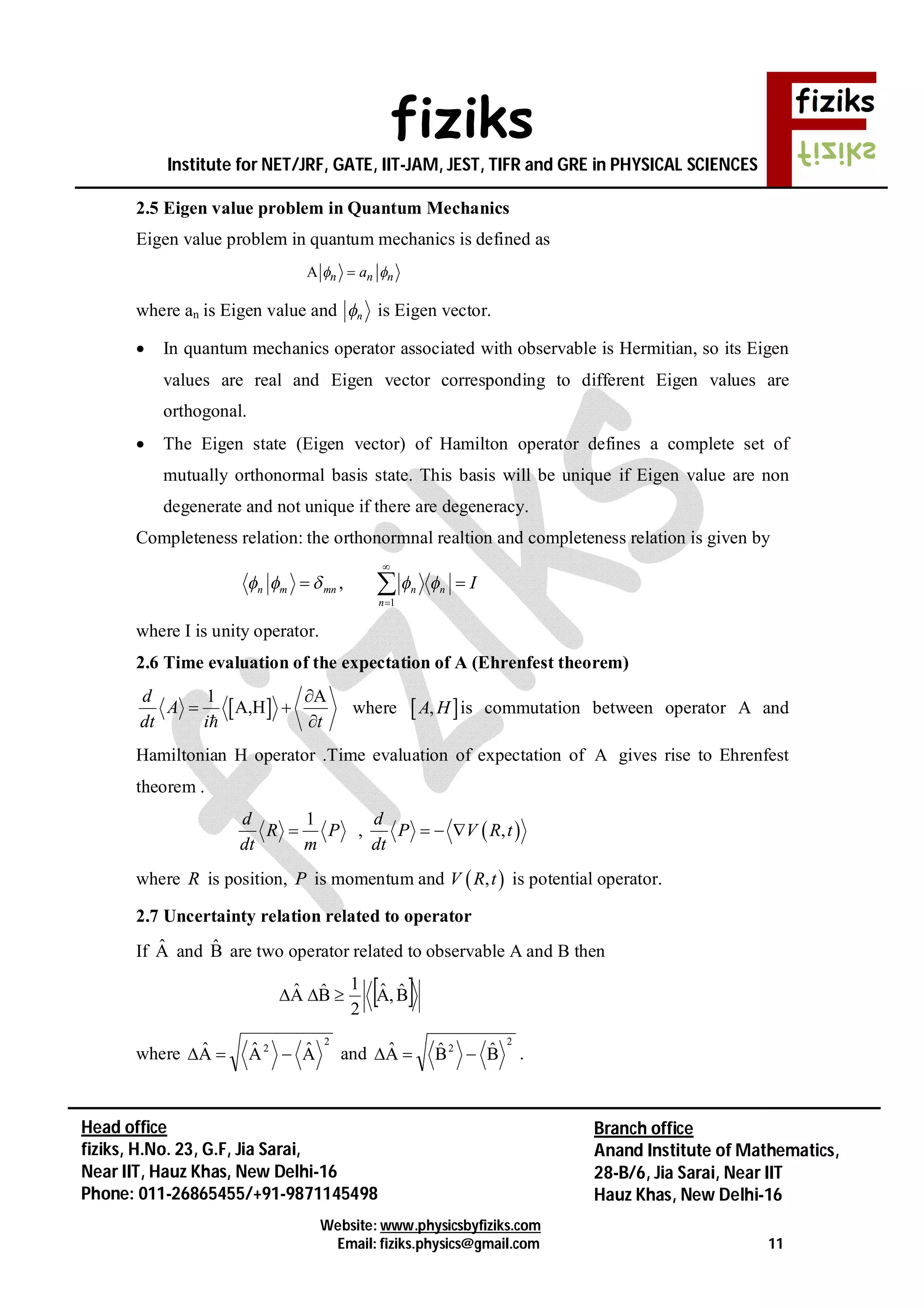 Quantum formula sheet | PDF