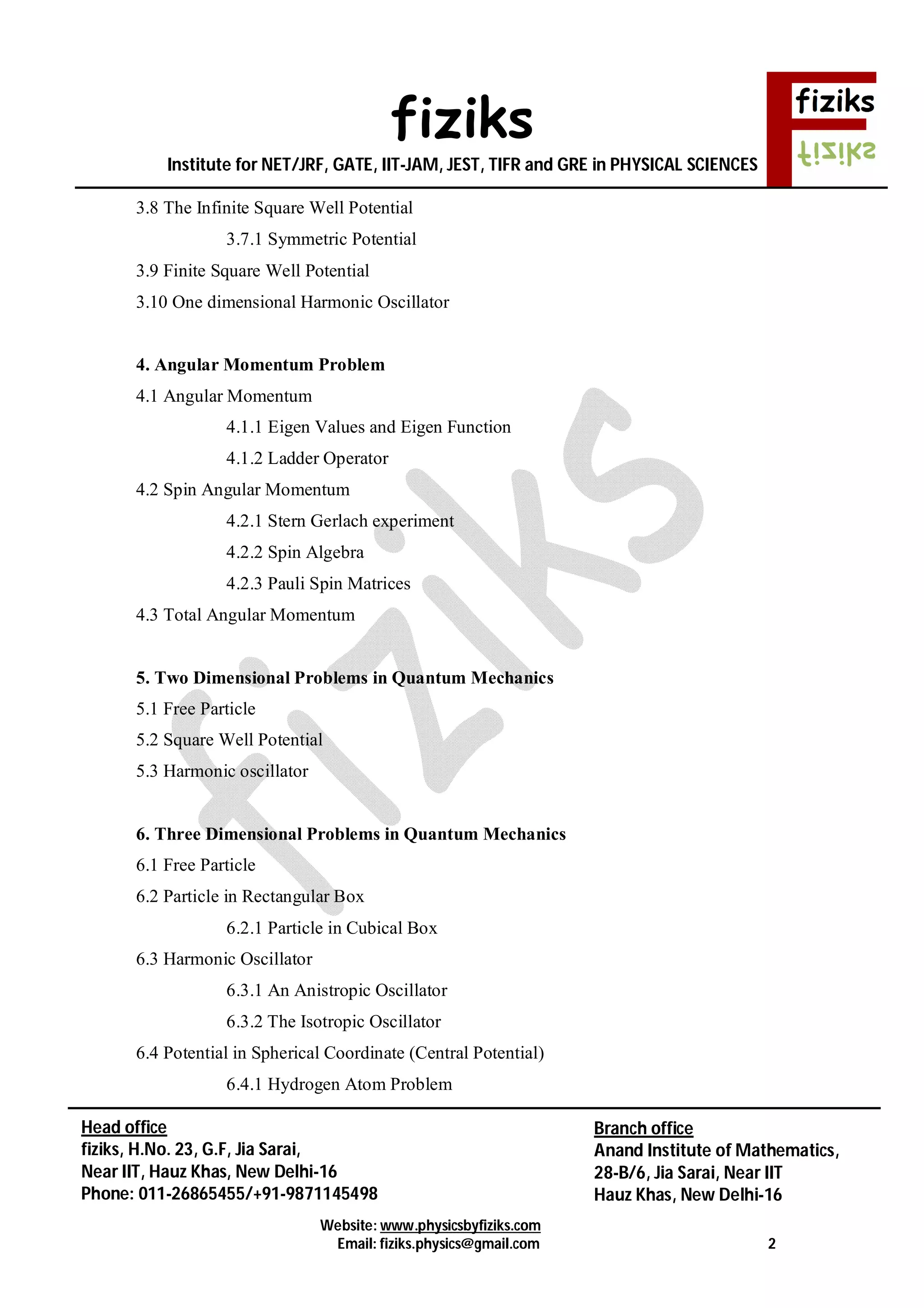 Quantum formula sheet | PDF