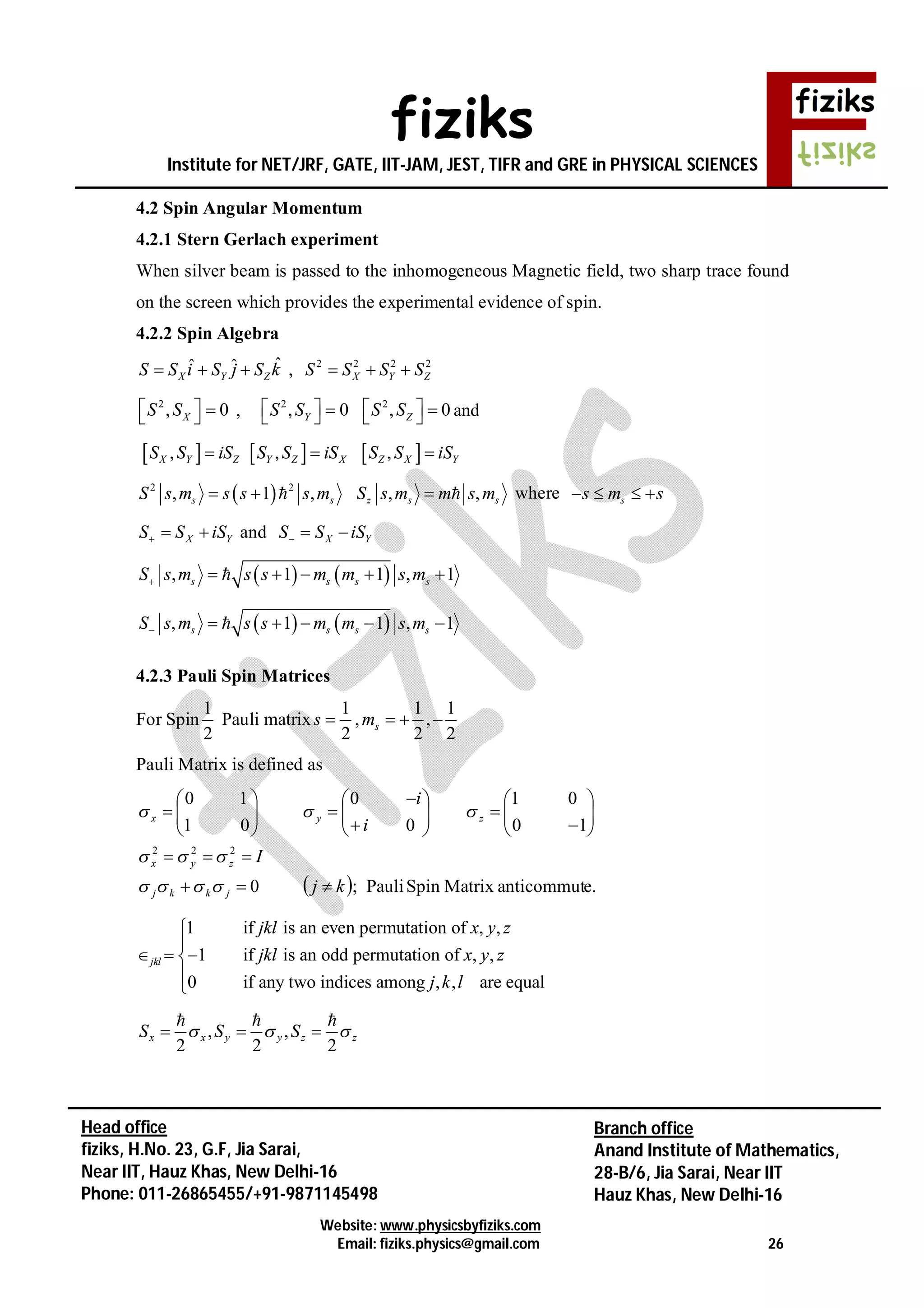 Quantum formula sheet | PDF