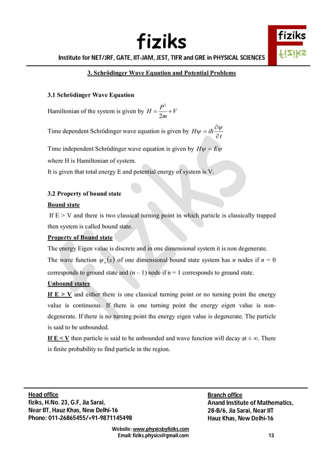 Quantum formula sheet | PDF