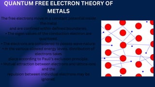 QUANTUM FREE ELECTRON THEORY | PDF