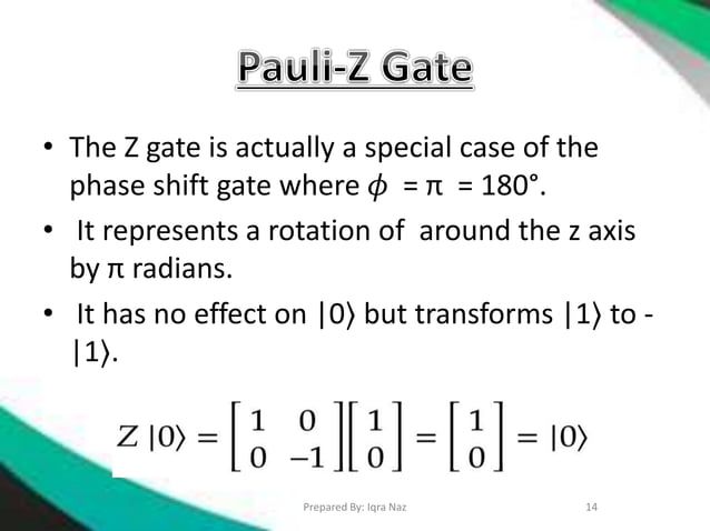 Quantum gates | PPTX