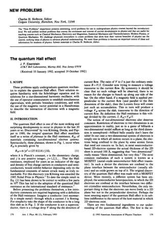Quantum hall effect | PDF