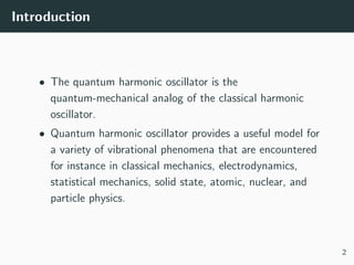 Quantum Harmonic Oscillator:Analytic method | PDF