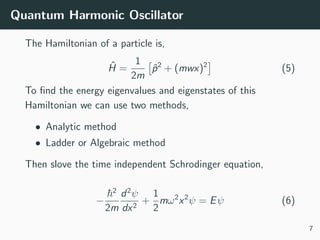Quantum Harmonic Oscillator:Analytic method | PDF